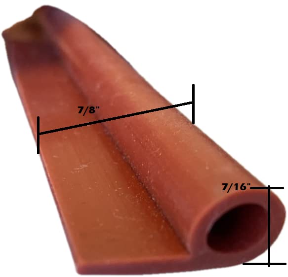 Silicon Tadpole Seal, P-Gasket 12 feet - for BBQ Smoker Door Gasket 7/16 x 15/16 Wide x 12' ft