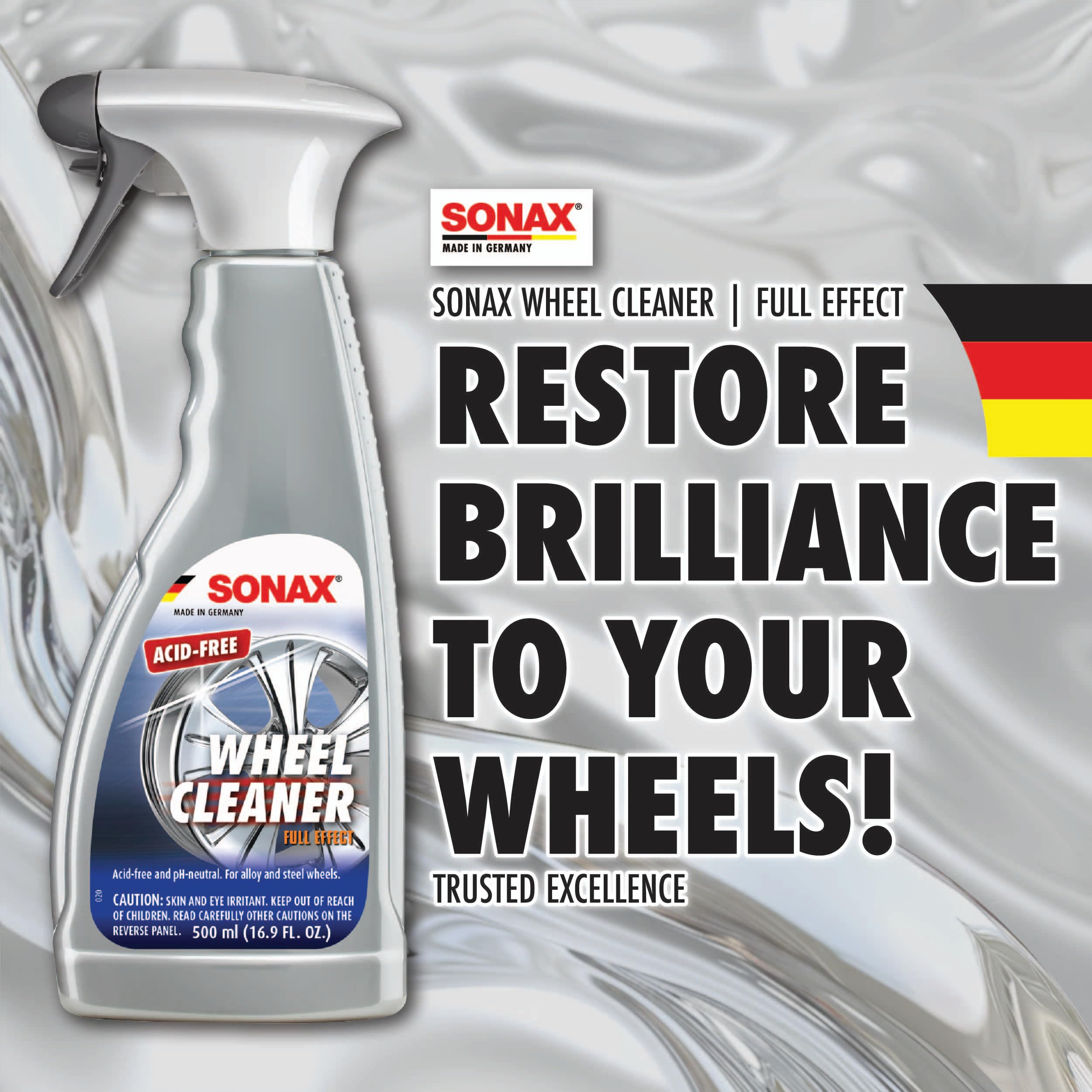 Sonax (230200-755) Wheel Cleaner Full Effect - 16.9 fl. oz.,Silver