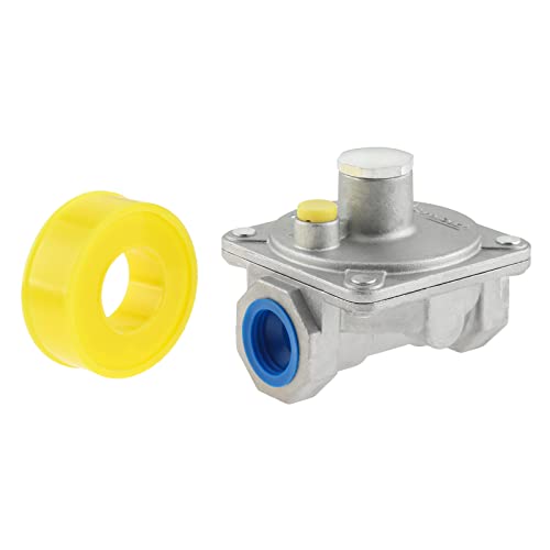 Aupoko 3/4" Natural Gas Pressure Regulator, Interchange Pressure Regulator with 3/4" FNPT Thread Fits Natural Gas and Liquefied Gas, NG 4" WC Out/LPG 10" WC Out