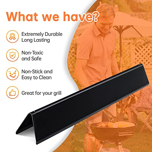 Dictirdy Porcelain-Enameled Flavorizer Bars and Heat Deflector Burner Tube Kit for Weber Genesis 300 Series E310 E320 E330 EP310 EP320 EP330 Replacement Part for Weber Genesis Grill