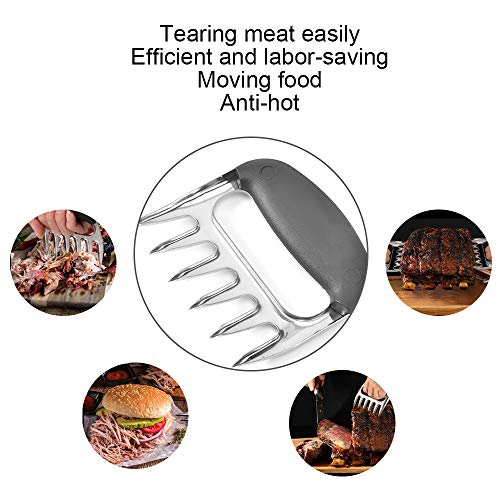 Bear claw, barbecue meat mincer,Meat Separator, stainless steel wire drawing meat mincer-barbecue and barbecue utensils, Meat Claws,Meat Shredder Claws,Shred and Cut Meats,a set of 2