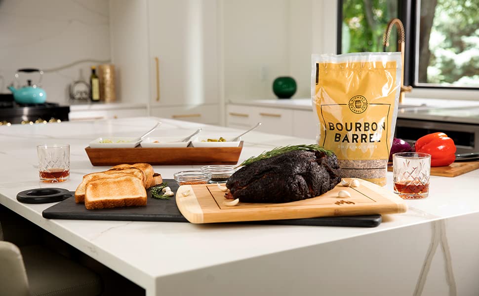 Midwest Barrel Company Genuine Bourbon Barrel Smoking Wood Chips