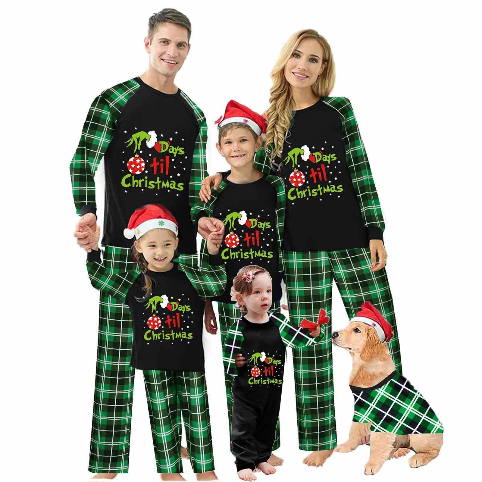 VS&LLWQ Family Christmas Pjs Matching Sets Christmas Pajamas for Family Christmas Elf Pjs Holiday Xmas Jammies Set(#104-Men, Medium)
