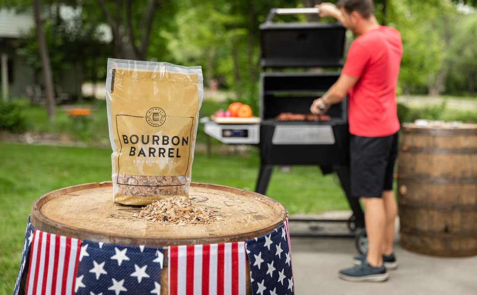 Midwest Barrel Company Genuine Bourbon Barrel Smoking Wood Chips