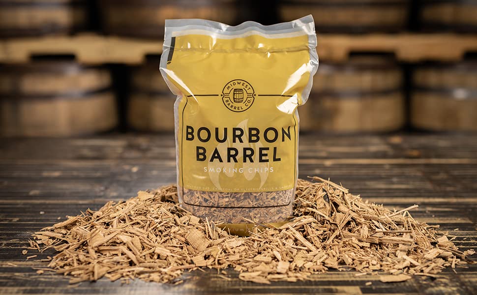 Midwest Barrel Company Genuine Bourbon Barrel Smoking Wood Chips