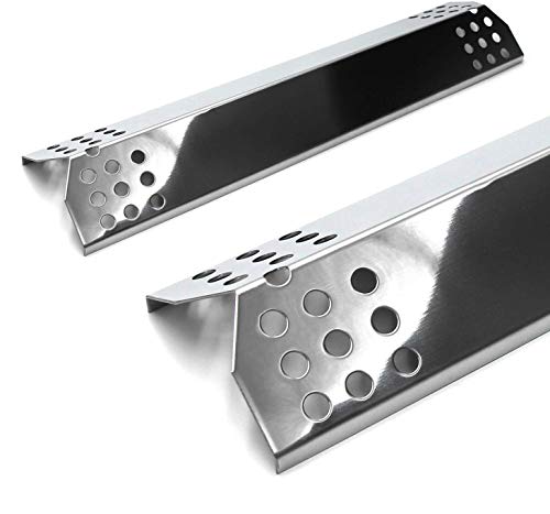 Hongso 14 7/8" Stainless Steel Heat Plates Tent Shield Replacement Parts for Master Forge 1010037 Gas Grill Model, 3 1/4" Wide Burner Covers Flavorizer Bars, 4-Pack, SPZ3714