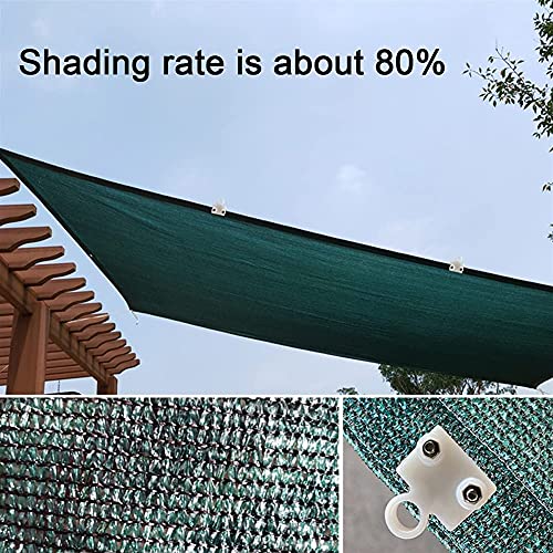 ALBN-Shading net Shade Cloth Net with Upgrade Grommets 80% Shading Rate HDPE UV Protection for Courtyard Garden Flower Plant (Color : Dark Green, Size : 3x5m)