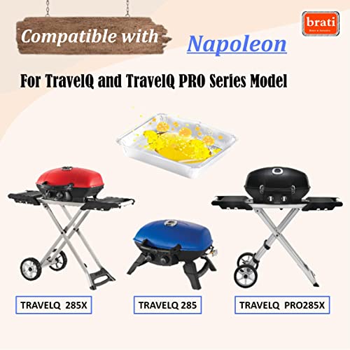 30 Pack Disposable Aluminum Drip Grease Trays Compatible with Napoleon TravelQ Pro Series 285/285X Portable Gas Grill,Replacement Part 62006,Silver