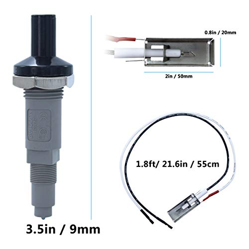 DIKOO Gas Grill Igniter Button, Grill Igniter Kit Compatible for Weber Spirit Genesis, Silver and Gold Gas Grills, Platinum I and II Gas Grills, Replacement for Weber 7509 Igniter Kit