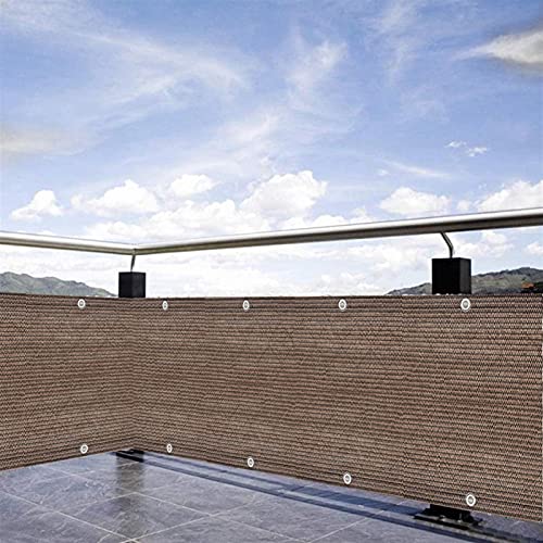 ALBN Balcony Privacy Screen Height 110cm/120cm Fence Windscreen HDPE Weather-Resistant for Outdoor, Backyard, Patio, Balcony Covering, with Eyelet (Color : Brown, Size : 110x250cm)