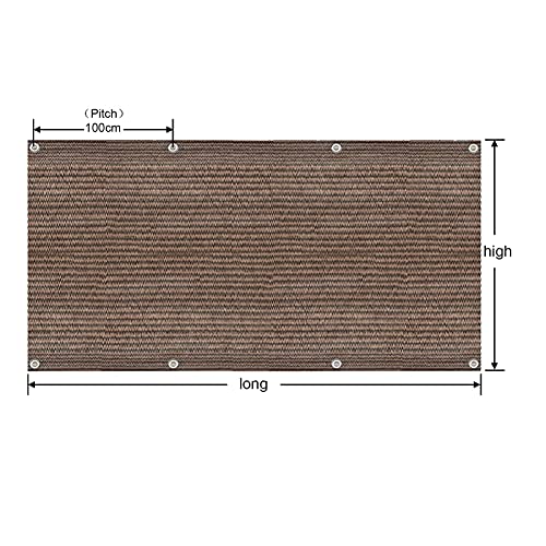 ALBN Balcony Privacy Screen Height 110cm/120cm Fence Windscreen HDPE Weather-Resistant for Outdoor, Backyard, Patio, Balcony Covering, with Eyelet (Color : Brown, Size : 110x250cm)