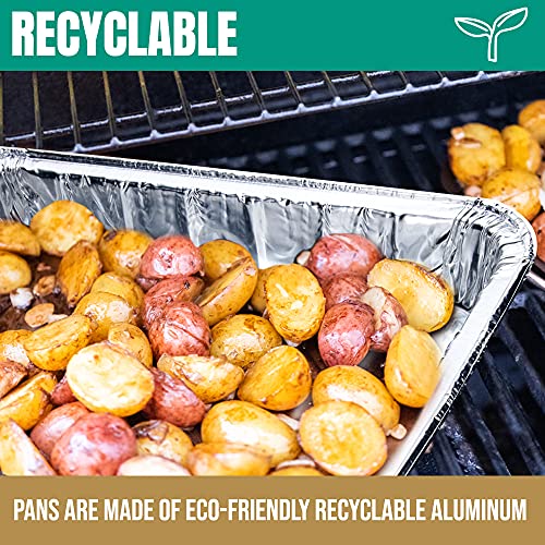 Weber Grills Compatible Drip Pans [30-Pack], Bulk Package, Aluminum Foil BBQ Grease Pans for Easy Drain Management of Weber Grills - 7 1/2" x 5"