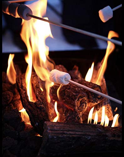 FIREPIT STIX 100 pk | Bamboo Marshmallow ROASTING STICKS | 36" Long 5"mm Thick Extra Long Heavy Duty | Semi-Dulled Point | Wooden BBQ S'Mores Hot Dog Skewer | Great for Parties (100 pack)