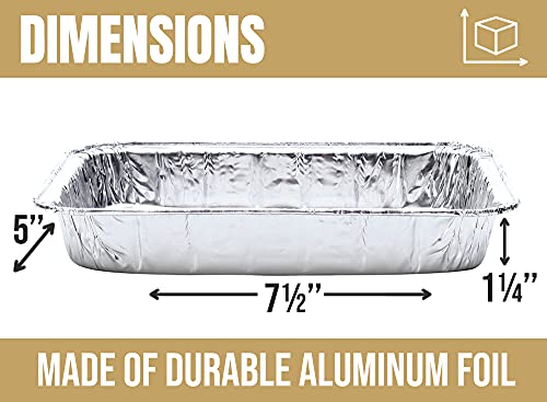 Weber Grills Compatible Drip Pans [30-Pack], Bulk Package, Aluminum Foil BBQ Grease Pans for Easy Drain Management of Weber Grills - 7 1/2" x 5"