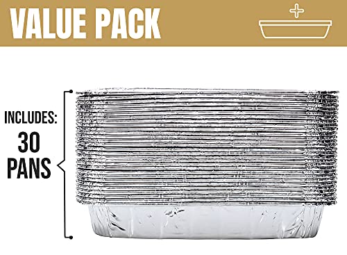 Weber Grills Compatible Drip Pans [30-Pack], Bulk Package, Aluminum Foil BBQ Grease Pans for Easy Drain Management of Weber Grills - 7 1/2" x 5"