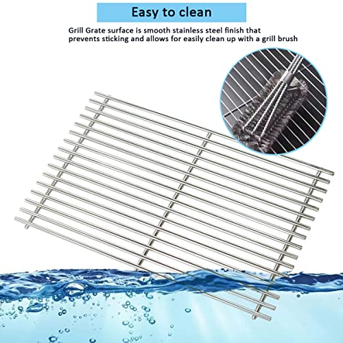 FORYEYC 7639 17.3 Inch Cooking Grates for Weber Spirit 300 and II 300 Series E310 E320 E330 S310 S320 S330, 7638 Stainless Steel Grill Grids for Spirit 700, Genesis Silver Gold B & C, Platinum B & C