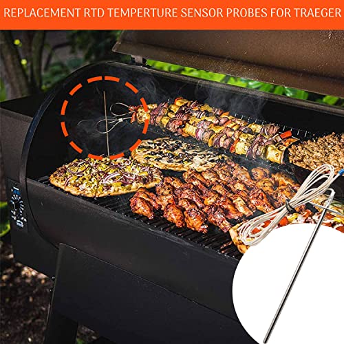 Replacement rtd Temperature Sensor for Traeger, 7" Temperature Sensor Probe Compatible with Most Traeger Grill Models, BAC194