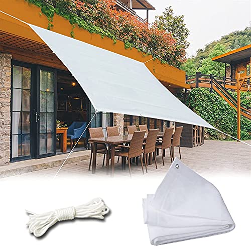 ALBN-Shading net Patio Shade Netting HDPE UV Protection with Eyelet Fits Outdoor Balcony Garden Plant Cover (Color : White, Size : 1x5m)