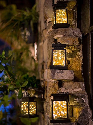 JHBOX Solar Lanterns Outdoor Waterproof Hanging Solar Lantern Lamp 30 LED Solar Tree Lights Outdoor, Solar Camping Lights, Lantern Decorative for Patio Yard Camping Garden Christmas Decor ( 1 Pack )