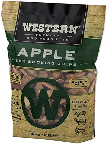 Western Popular BBQ Smoking Wood Chip Variety Pack Bundle (3) - Popular Flavors - Apple & Hickory, with Cherry