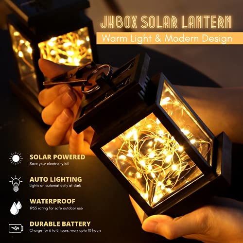 JHBOX Solar Lanterns Outdoor Waterproof Hanging Solar Lantern Lamp 30 LED Solar Tree Lights Outdoor, Solar Camping Lights, Lantern Decorative for Patio Yard Camping Garden Christmas Decor ( 1 Pack )