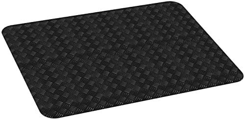 Fasmov Under The Grill Mat, 36 x 48 inches PVC Grill Mat Grill and Garage Protective Mat, Protects Decks and Patios from Grease Splashes, PVC Flame Retardant Material, Black