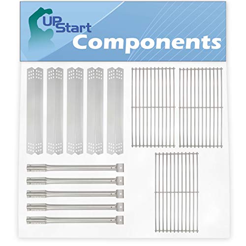5 BBQ Grill Heat Shield Plate Tent & 5 Tube Burner & 3 Cooking Grates Replacement Parts for Kitchenaid 720-0826 - Old - Compatible Barbeque Grid & Stainless Steel Flavorizer Bar 16 1/8" & Pipe Burners