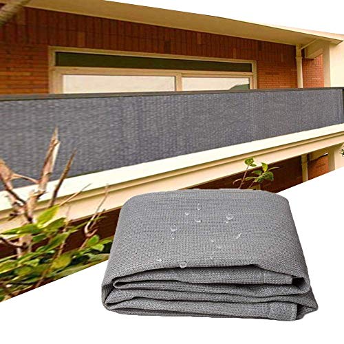 ALBN Sun Shade Mesh, Outdoor Privacy Screen Windproof Anti-UV with Metal Hole Used for Balcony Fence Roof Anti-peep Screen, 50 Sizes, Customizable (Color : Gray, Size : 100x300cm)