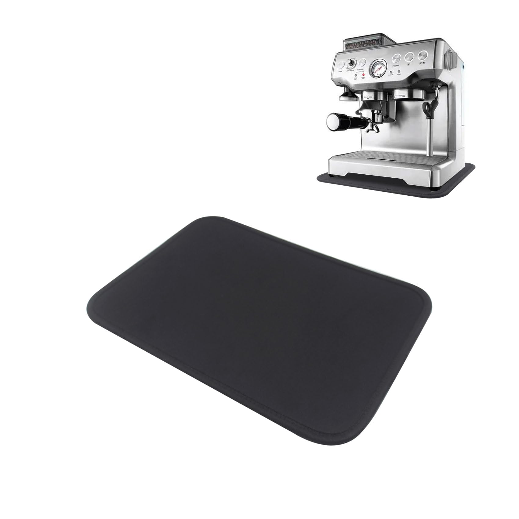 Appliance Sliding Mat for Kitchen Small Appliances, Coffee Maker Mat Mover for Countertops, Suitable for Kitchenaid Espresso, Air Fryer, Etc (Black)