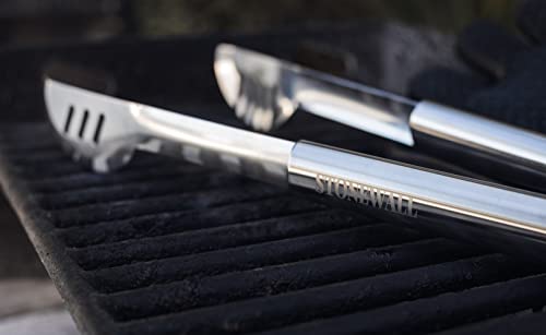 Stonewall Barbecue Grill Tool Set - Stainless Steel - Strong Durable Design - Heat Resistant Glove & Utensils - Thermometer, Meat Injector, Kebabs, & Corn Skewers - Perfect for Smokers & Grills