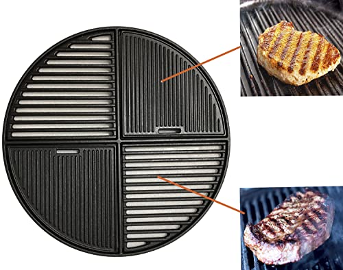 Dongftai CH83G Cast Iron Grate,Modular Fits 22.5" Grills, Pre Seasoned, Non Stick Cooking Surface