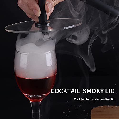 Portable Smoking Gun Handheld Cocktails Smoker and Smoking Cloche Dome Cover and Smoking Gun Cup Covers Set