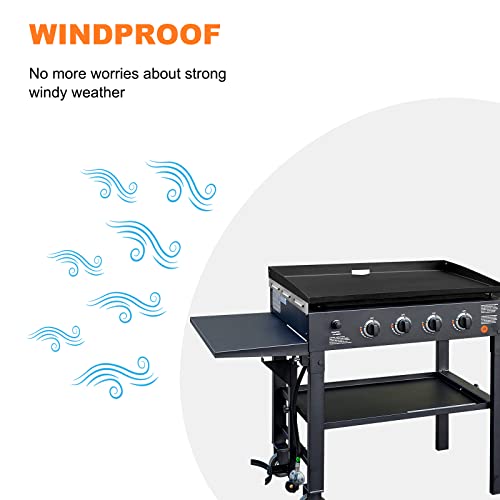 Wind Guard for Blackstone 36 Inch Griddle Stainless Steel Magnetic Wind Screen,Flat Top Grill Accessories,Compatible with Rear Grease Cup, Hood and Side Shelf