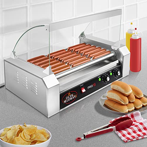 Olde Midway Glass Cover ONLY for Hot Dog 7 Roller Grill Cooker Machine - Replacement or Upgrade