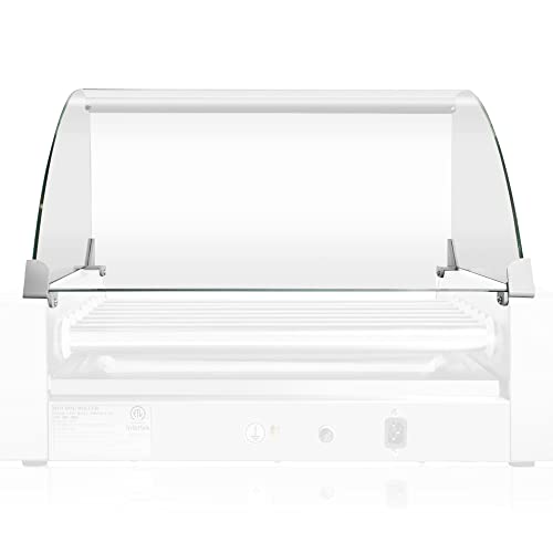 Olde Midway Glass Cover ONLY for Hot Dog 7 Roller Grill Cooker Machine - Replacement or Upgrade