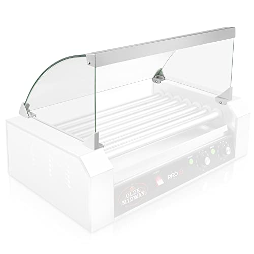 Olde Midway Glass Cover ONLY for Hot Dog 7 Roller Grill Cooker Machine - Replacement or Upgrade