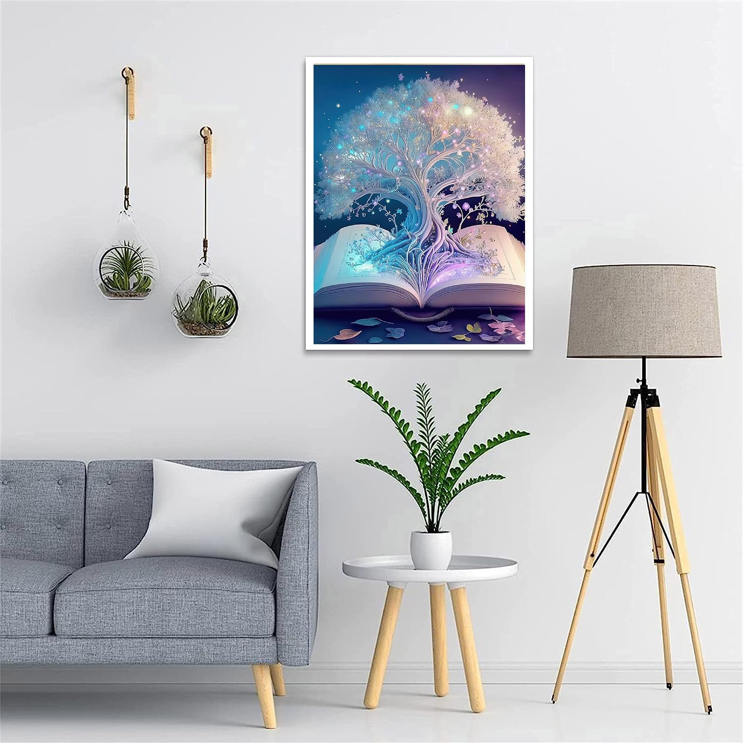 Eiazuiks Diamond Painting Kits for Adults, Tree 5D DIY Diamond Art Kits Full Drill Diamond Dots for Gift Wall Decor and Relaxation Gem Arts 12x16 inch