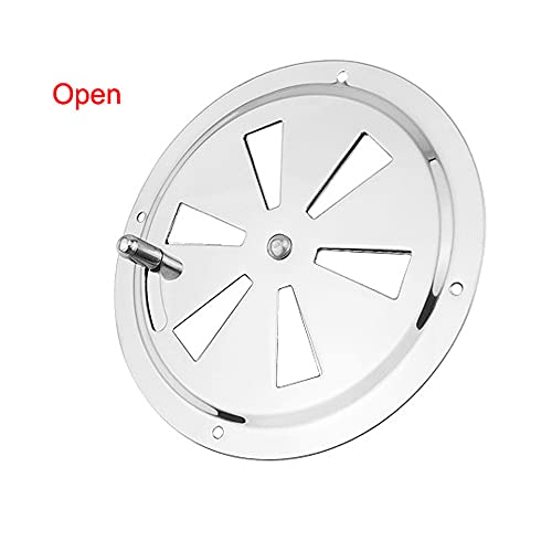 WSH 4'' BBQ Smoker Air Vent, Stainless Steel Pinwheel Grill Smoker Exhaust Vent Stove Air Vent Damper