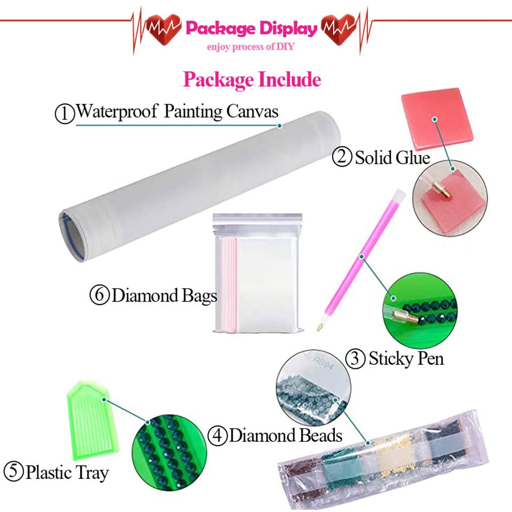Eiazuiks Diamond Painting Kits for Adults, Tree 5D DIY Diamond Art Kits Full Drill Diamond Dots for Gift Wall Decor and Relaxation Gem Arts 12x16 inch