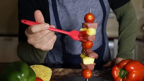 Kütral Vertical Skewer, Shawarma stand (9- and 12-Inches spike) Brazilian Skewer for Tacos Al Pastor,This Vertical Barbeque Grilling Rack Comes with Silicone Basting Brush