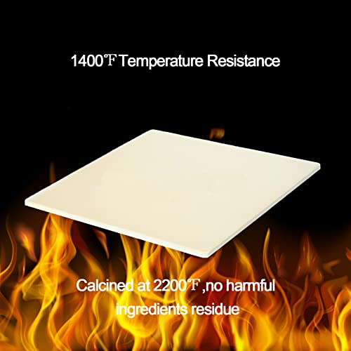Yumhouse Pizza Stone for Oven and Grill Rectangular, Large Cooking Stone Includes Free Plastic Scraper, Durable and Safe Cordierite Baking Stone Heavy Duty for Pizza,Bread,Pie,BBQ(15βΓ12β)