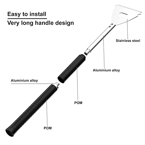 TANiCOO Stainless Steel 19.85" Griddle Scraper, Extra Length Grill Scraper,Slant Edge Grill Spatula,Fit for Teppanyaki Flat Top and Works with Most Hot Grill Grates
