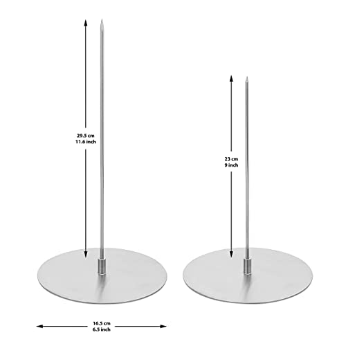 Kütral Vertical Skewer, Shawarma stand (9- and 12-Inches spike) Brazilian Skewer for Tacos Al Pastor,This Vertical Barbeque Grilling Rack Comes with Silicone Basting Brush
