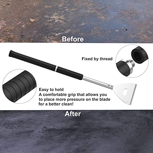 TANiCOO Stainless Steel 19.85" Griddle Scraper, Extra Length Grill Scraper,Slant Edge Grill Spatula,Fit for Teppanyaki Flat Top and Works with Most Hot Grill Grates