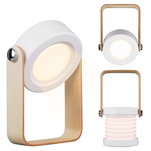TitiGeeli Rechargeable LED Camping Lantern Lamp,Rechargeable-Dimmable-Multi-Functional Portable Light,4-in-1 Foldable Table Lamp,Bedside Lamp for Bedroom,Living Room,Outdoor,Office,Camping