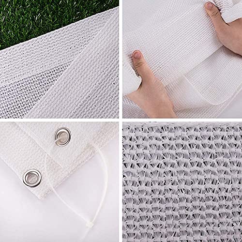 ALBN-Shading net Patio Shade Netting HDPE UV Protection with Eyelet Fits Outdoor Balcony Garden Plant Cover (Color : White, Size : 2x4m)