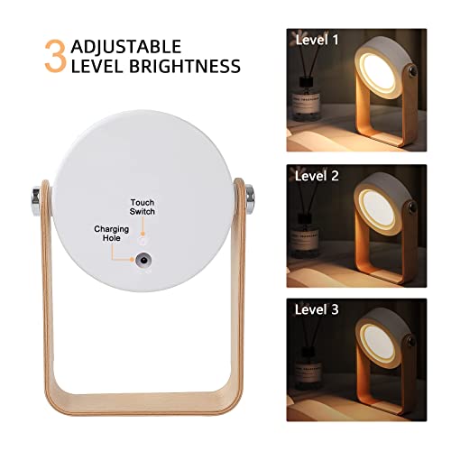 TitiGeeli Rechargeable LED Camping Lantern Lamp,Rechargeable-Dimmable-Multi-Functional Portable Light,4-in-1 Foldable Table Lamp,Bedside Lamp for Bedroom,Living Room,Outdoor,Office,Camping