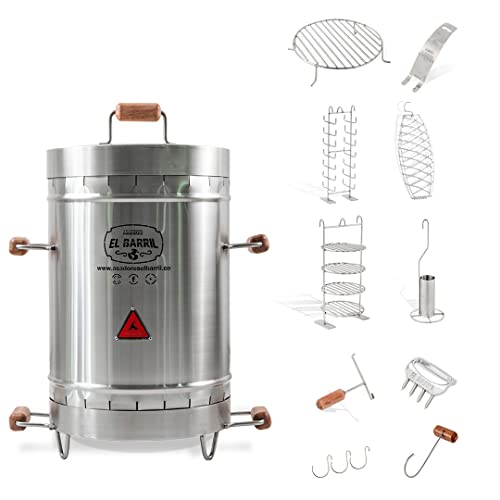 GRILLS EL BARRIL Barrel Grill in Stainless Steel (MEDIUM FULL COMBO)