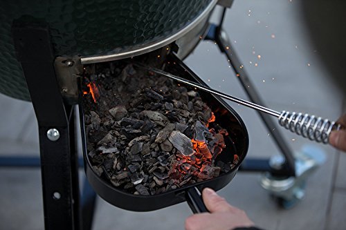 BBQ Grill Ash Pan Green Egg Accessories, Removal Metal Pan Big Green Egg Ash Pan Charcoal Grill Accessories Charcoal Grill Tools Works for Large and Medium BGE and Kamado Joe (Upgrade Split Design)