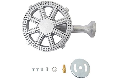 COOKAMP SH16 Cast Iron Propane Burner Head with Brass Fitting Orifice